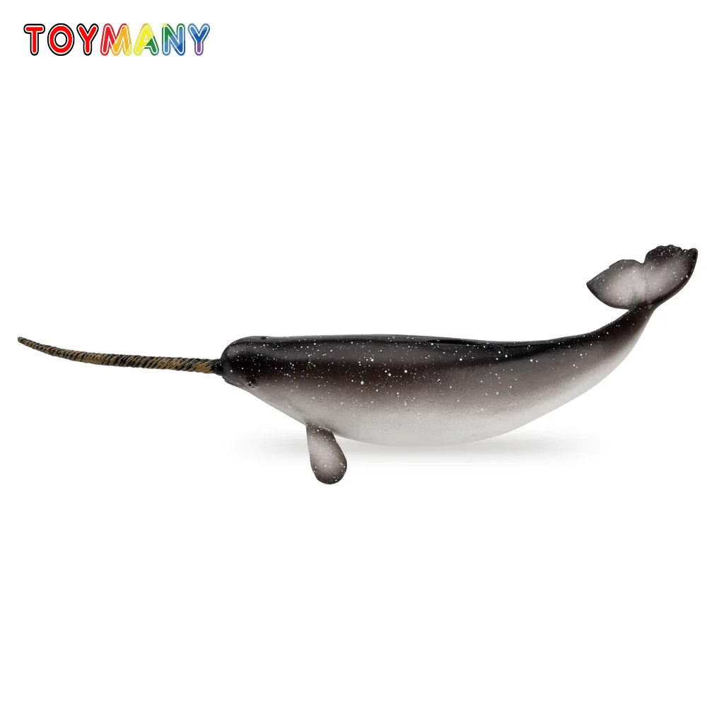 Toymany Simulation Narwhal Polar Animal Model Toy Mini Figures Dolls ...