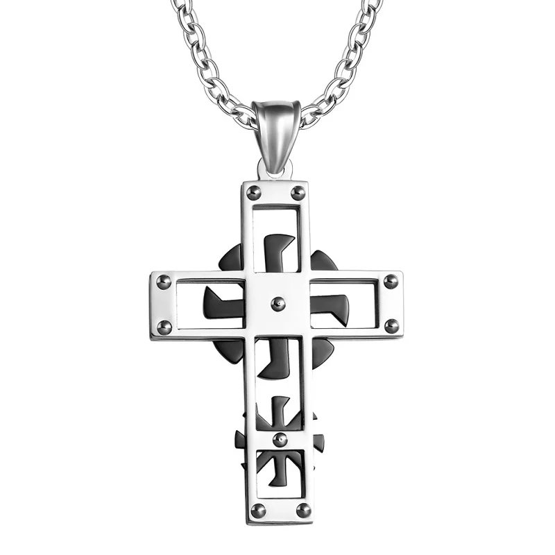 YAFFIL-Stainless-Steel-Hip-Hop-Men-s-And-Women-s-Simple-Irregular-Cross ...