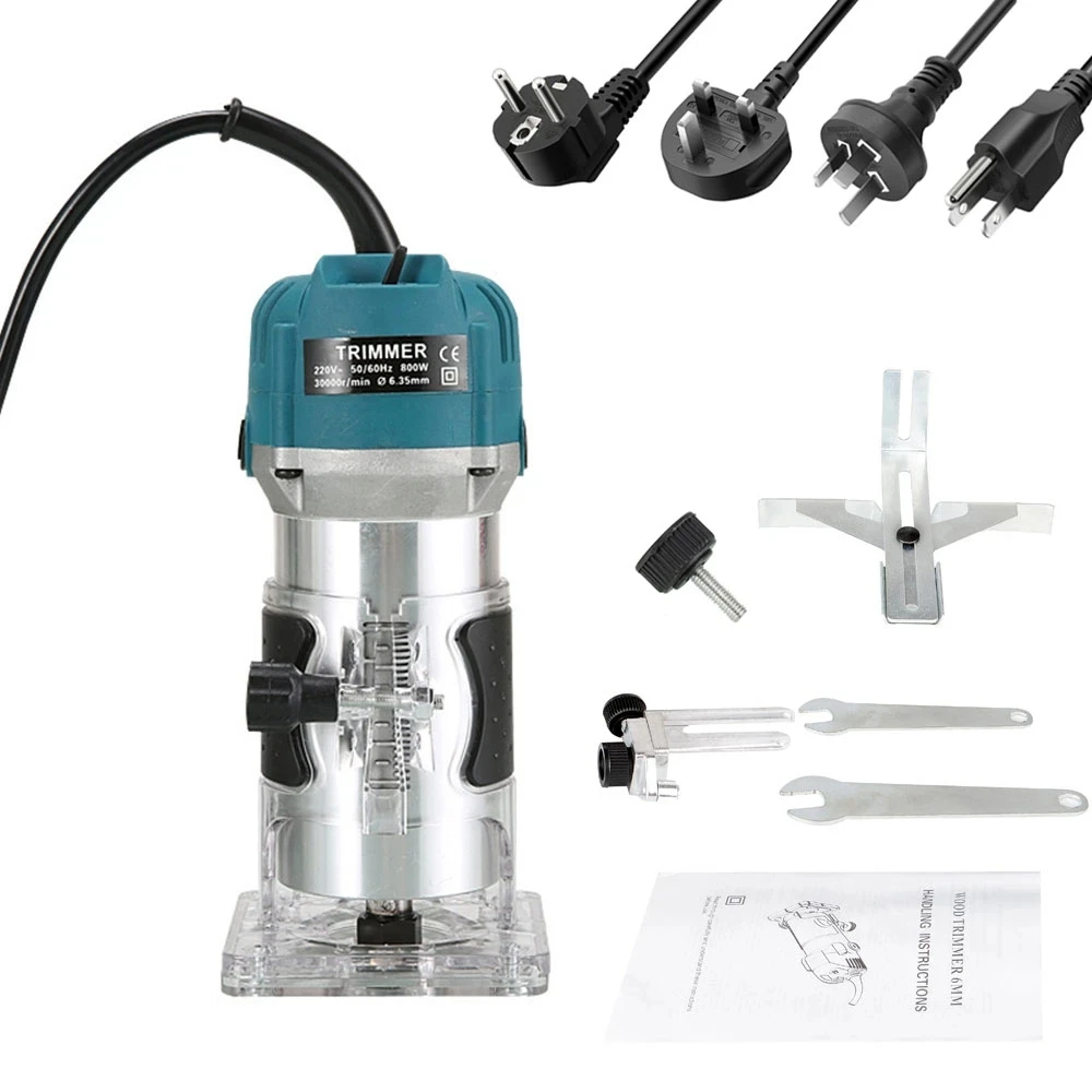 800W-30000RPM-Wood-Router-Machine-Woodworking-Electric-Trimmer-1-4-Inch ...