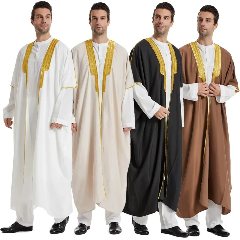 Muslim-Arab-Men-Thobe-Thawb-Caftan-Eid-Jubba-Thobe-Mens-Cardigan-Abaya ...