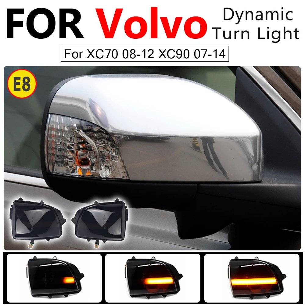 2Pcs LED Dynamic Turn Signal Light Rearview Side Wing Mirror Lamp For Volvo XC70 2008 2012 XC90 2007 2014 Car Accessories AliExpress