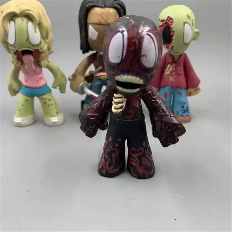 8cm cartoon multicolor walking zombie action figure toy PVC kids ...