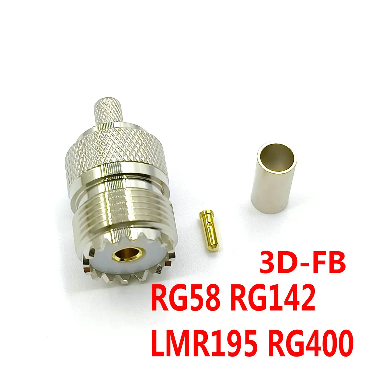 50-pcs-UHF-Female-SO239-Jack-Window-Crimp-RG58-RG142-LMR195-RG400-3D-FB ...