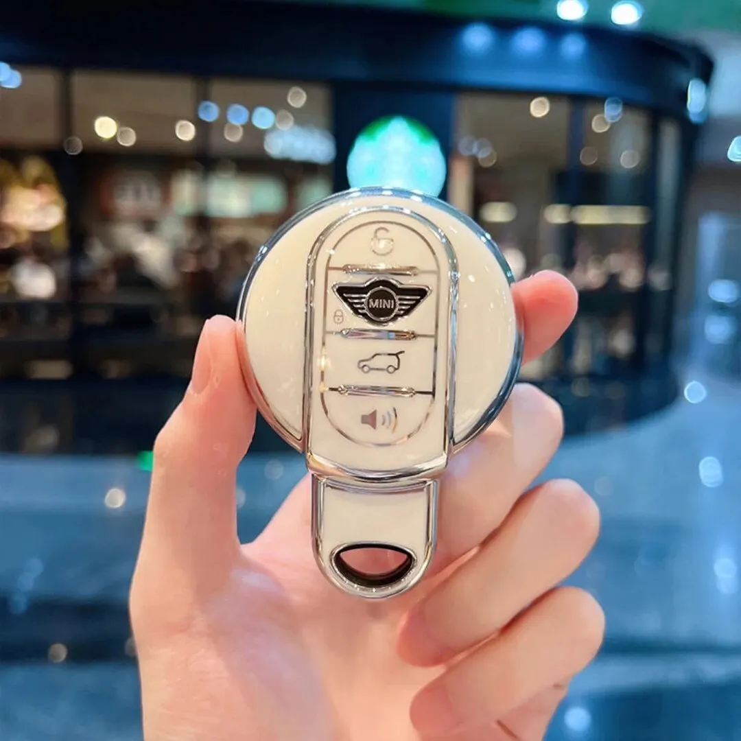 Car Key Fob Cover Soft TPU Protection Key Fob Case For BMW Mini Cooper ...