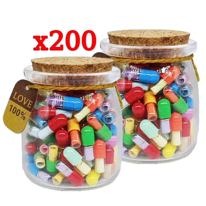200pcs-Capsule-Message-Letter-Love-Pill-Message-In-Bottle-Capsule-with ...