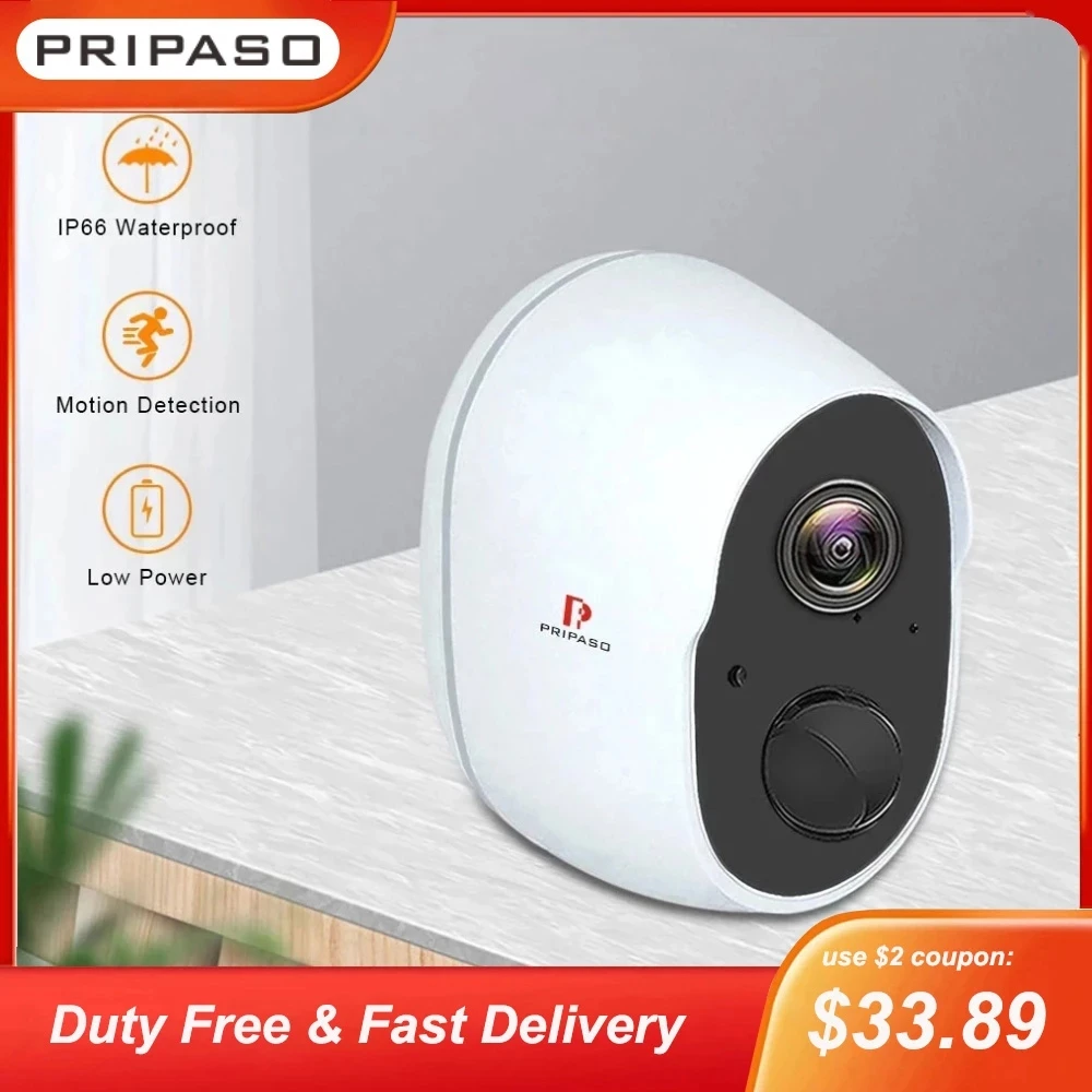 Outdoor Wifi Cctv Camera 1080p Low Power Rechargeable Battery Cam Pir ...