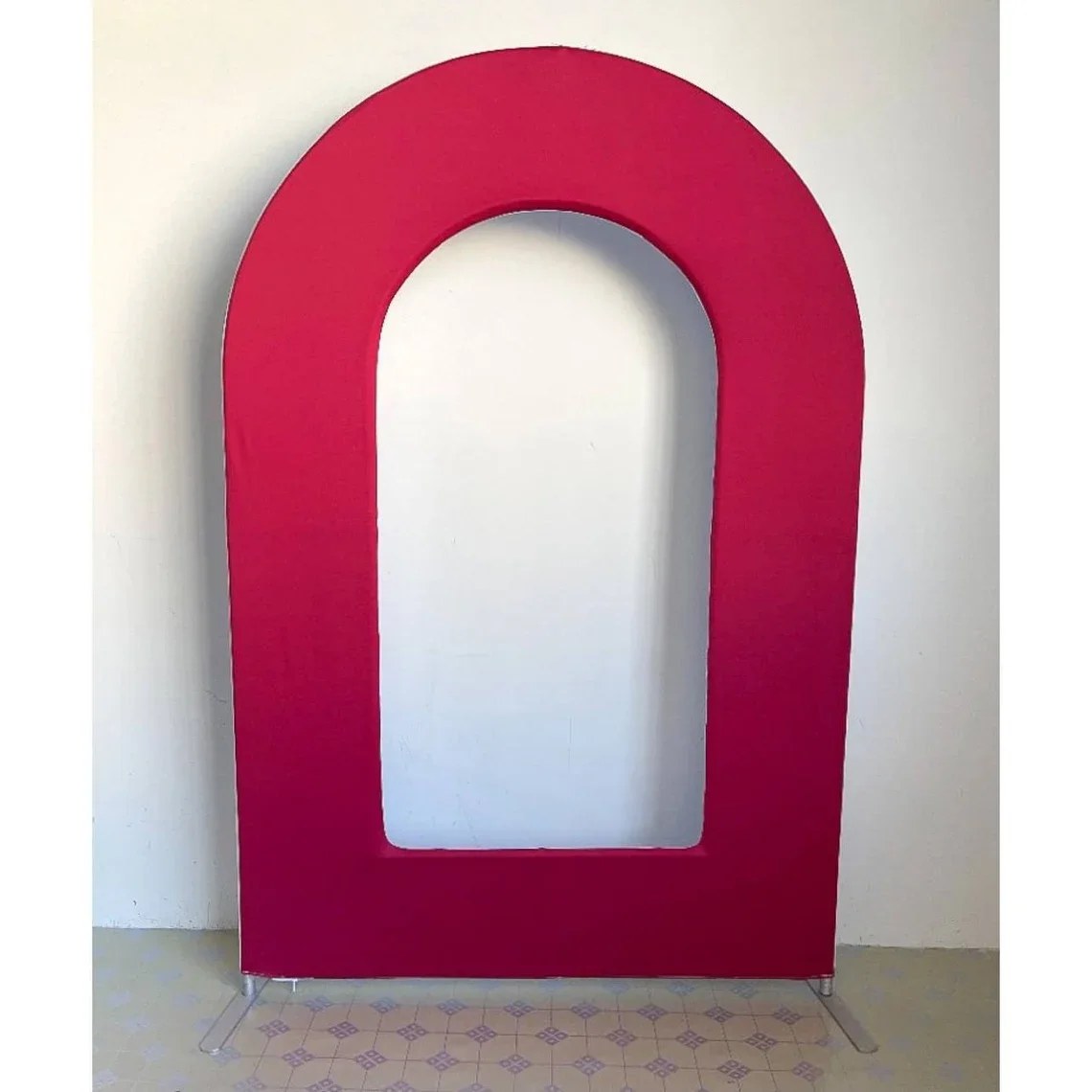 Custom Solid Color Red Open Arch Backdrop Cover Baby Shower Kids ...