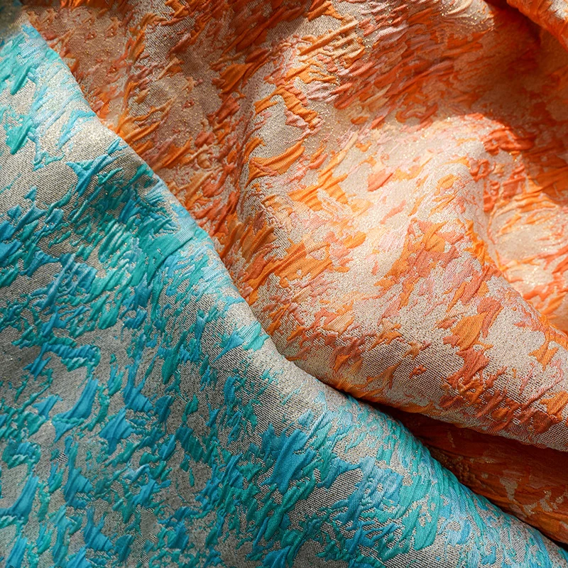 Tela-Jacquard-de-burbujas-en-relieve-de-seda-dorada-para-mujer-tela-de ...