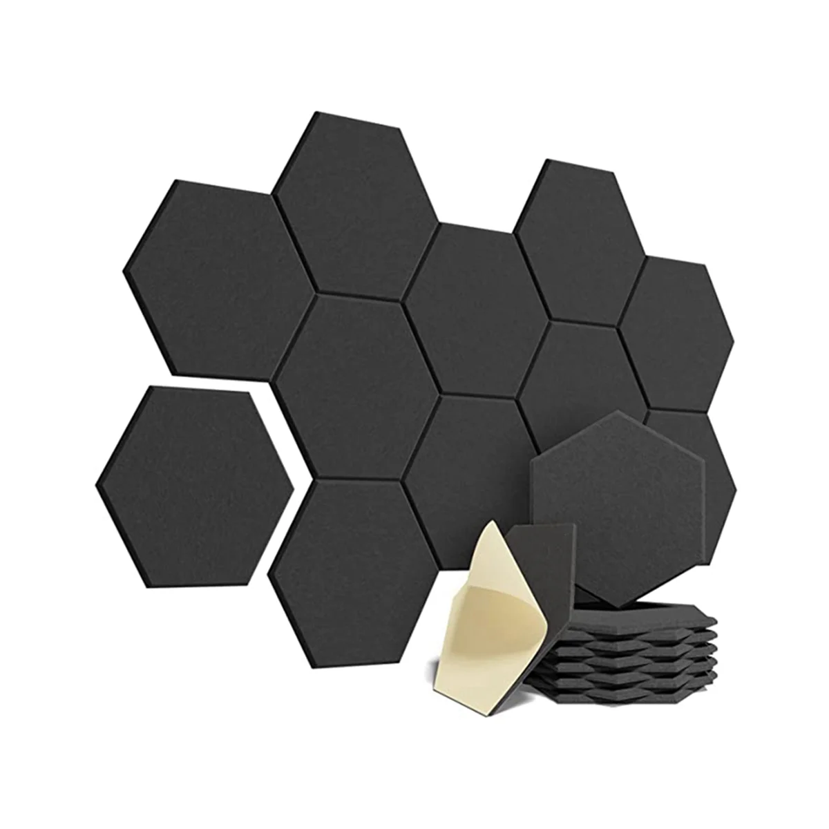 12-Piece-Self-Adhesive-Acoustic-Foam-Panel-Acoustic-Panel-Hexagonal ...