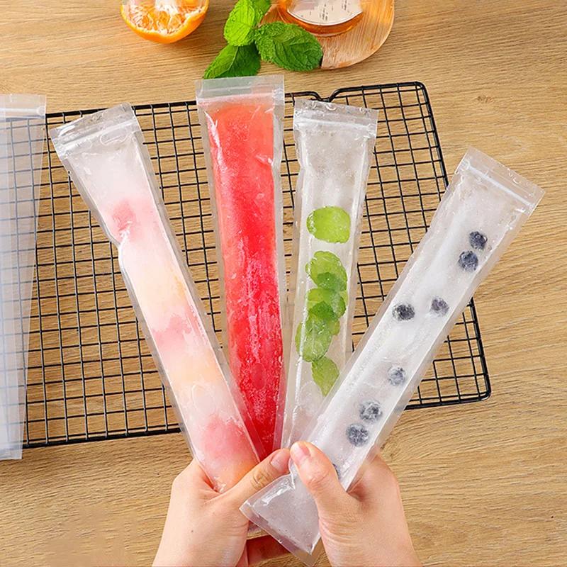 Disposable Ice Popsicle Bag Ziplock Seals DIY Popsicle Molds Food Grade Disposable Ice Popsicle Bag Ziplock Seals DIY Popsicle Molds Food Grade