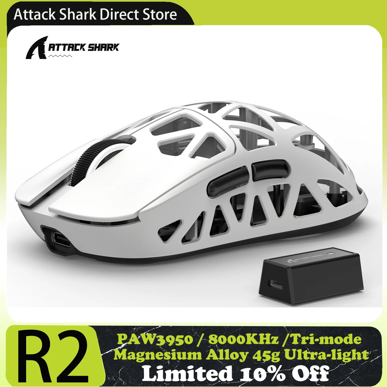 Attack-Shark-R2-Magnesium-Alloy-PAW3950-Gaming-Mouse-Tri-mode-8000hz-42000-DPI-45g-Ultralight ...