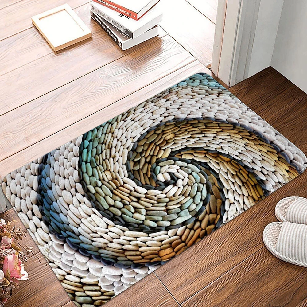 3D Creativity Cobblestone Welcome Home Entrance Door Mat Bathroom ...