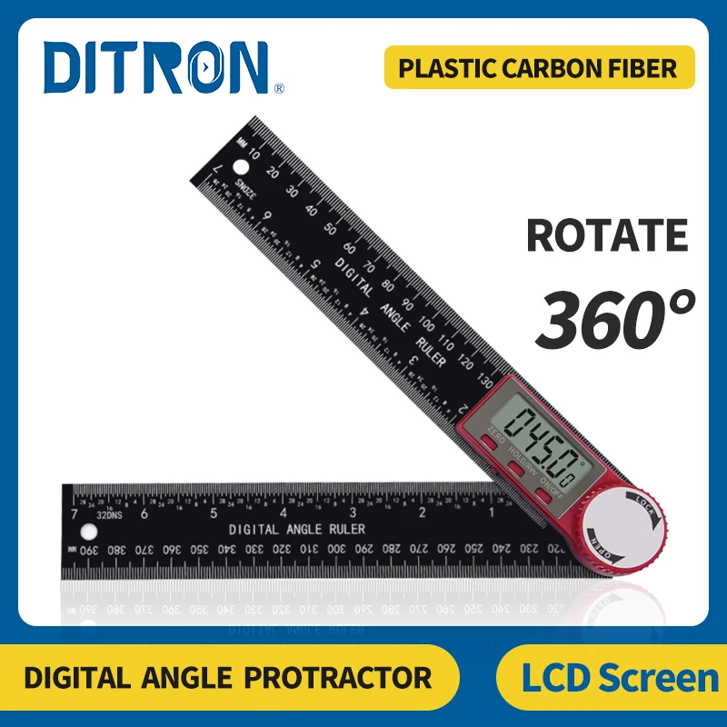 DITRON-Electronic-Plastic-Digital-Protractor-Gauge-Angle-Measurement ...