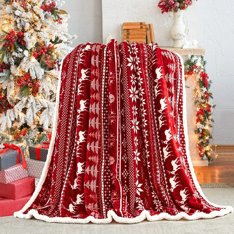 Red-Christmas-Blankets-Holiday-Throw-Blanket-for-Couch-Bed-Soft ...