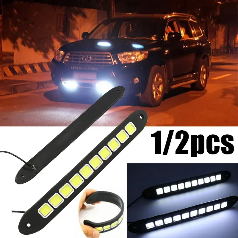 1-2PCS-12V-10LED-Car-Lights-LED-Daytime-Running-Light-Car-Highlight ...