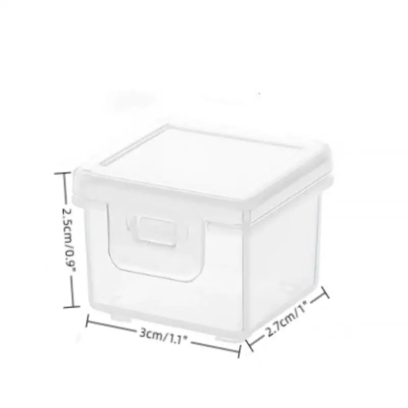 Clear Rectangular Coin Cases Capsules Container Holder Storage Box ...