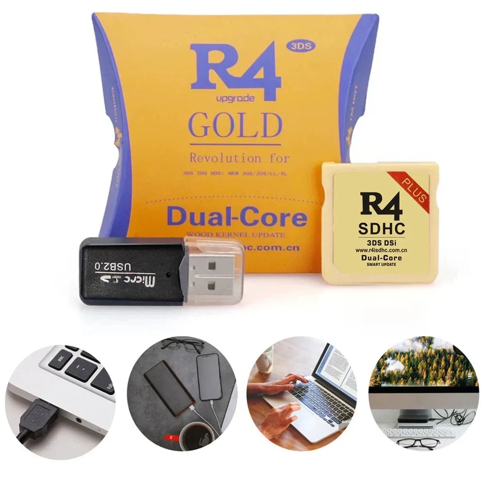 PLUS-NEW-R4-SDHC-Adapter-Dual-Core-Burning-Card-Game-Card-Flashcard ...