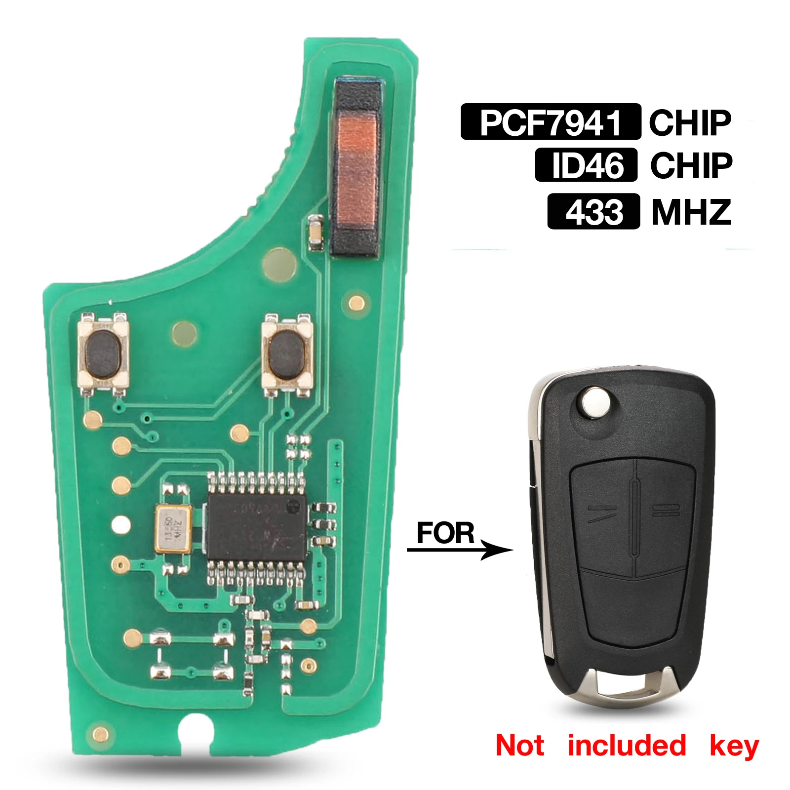 jingyuqin 433Mhz Remote Car Key Circuit Board ID46 PCF7941 Chip For ...