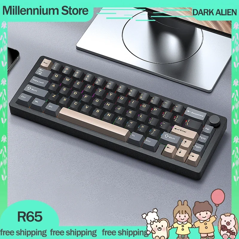 DARK-ALIEN-R65-3-Mode-2-4G-Mechanical-Keyboard-Bluetooth-Wireless ...