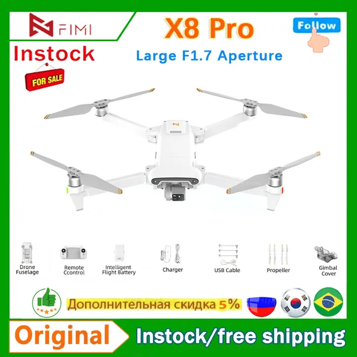 FIMI-X8-Pro-Professional-HD-Camera-Drone-GPS-Inteligente-Evitando-Obst ...