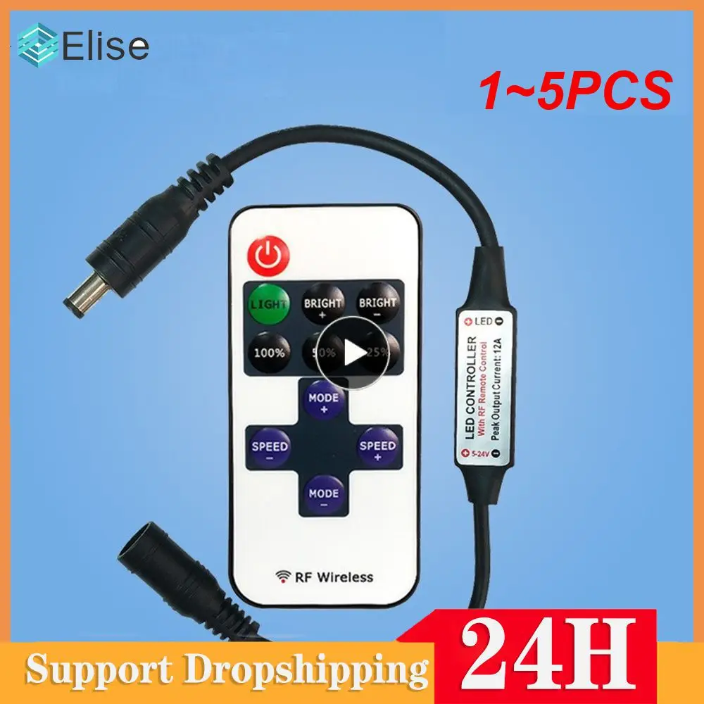 1-5PCS-Mini-LED-Lighting-Controller-Monochrome-Dimmer-12A-with-11 ...