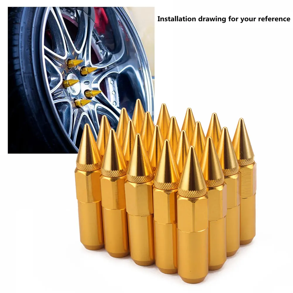 20Pcs-Racing-Wheels-Rims-Lug-Nuts-With-Spike-Aluminium-Alloy-60MM ...