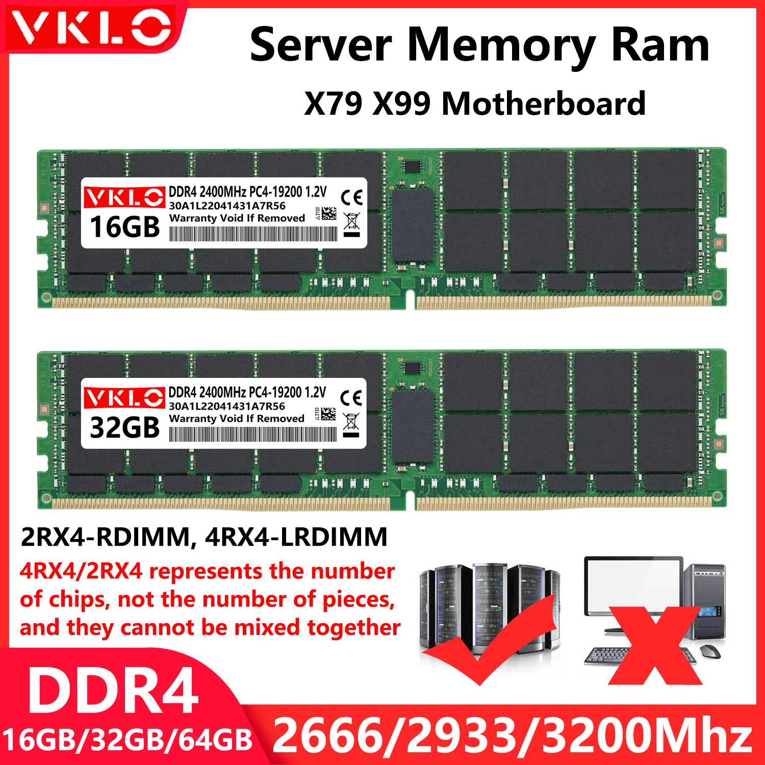Mem-ria-ram-de-servidor-ddr4-16gb-32gb-64gb-2133-2400-2666-2933-3200mhz ...