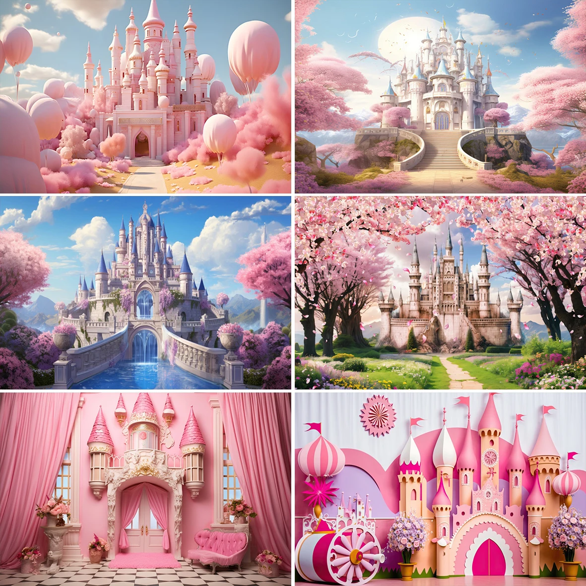 Fairy-Tale-Pink-Castle-Background-Princess-Girls-Birthday-Party ...
