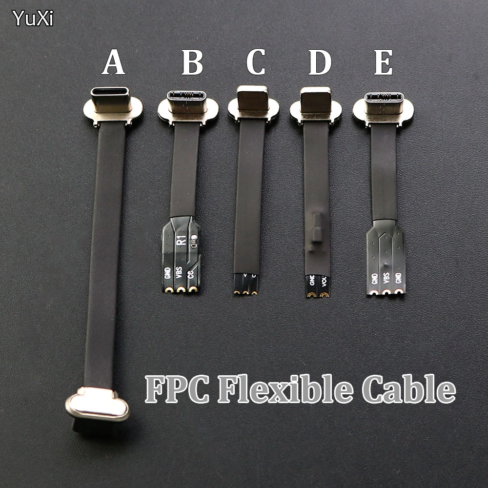 Usb C Type-c Fpc 2pin 3pin With Resistor R1 Soft Flat Cable Male Charging Cable Fast Charge ...