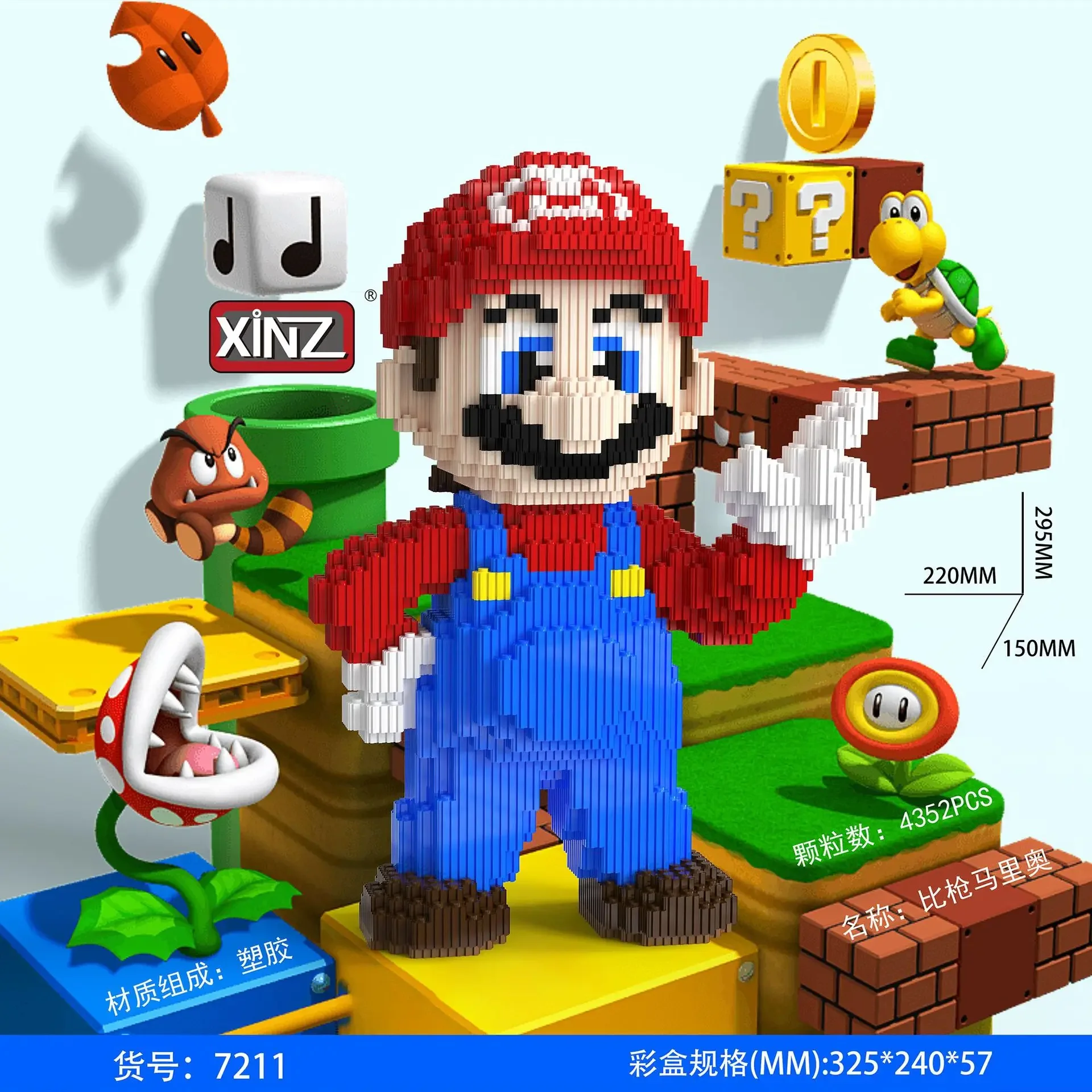 Xinz Super Mario Bros DIY Figuras Bloques de construcción de conexión ...