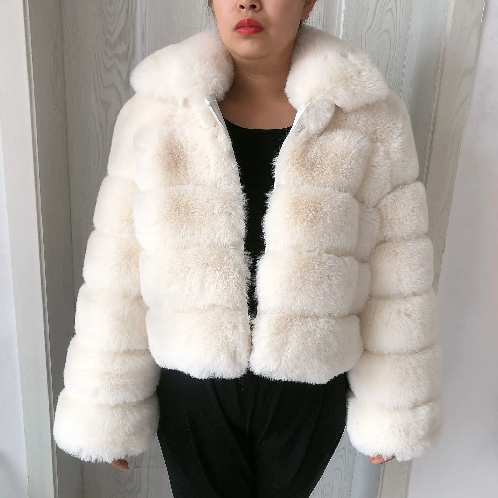 Women-s-fur-coat-luxury-winter-coat-faux-fur-coat-with-lapel-furry-Fake ...