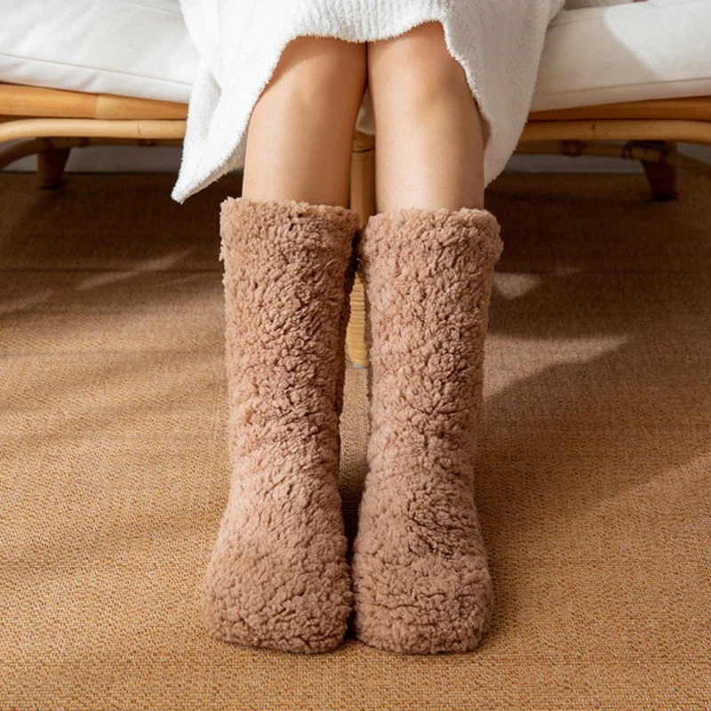 Fluffy-Socks-Women-Slouch-Winter-Warm-Plush-Non-Slip-Grip-Fuzzy ...