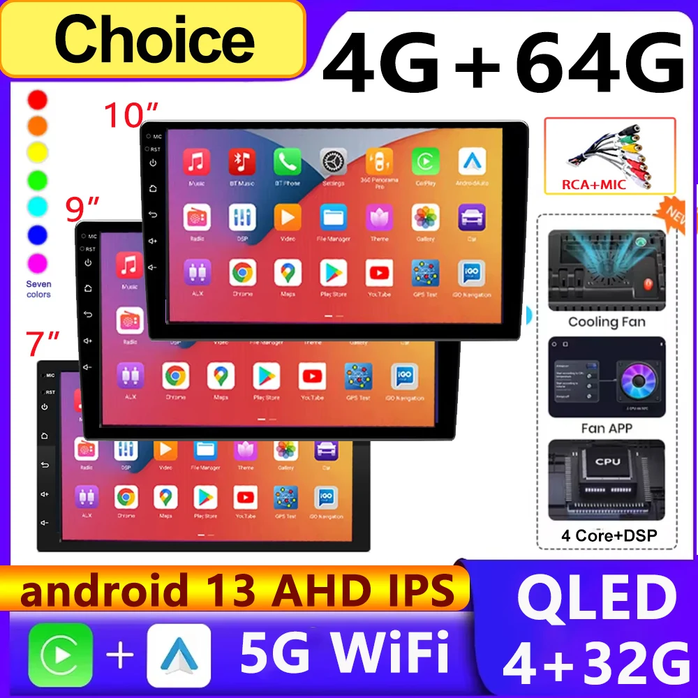TS18 TS20 7870 8581A Универсальный 9 10-дюймовый QLED 2K экран Android ...