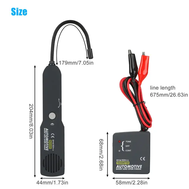 Automotive Electrical Testers & Test Leads DC 6-42V Automotive Wire ...