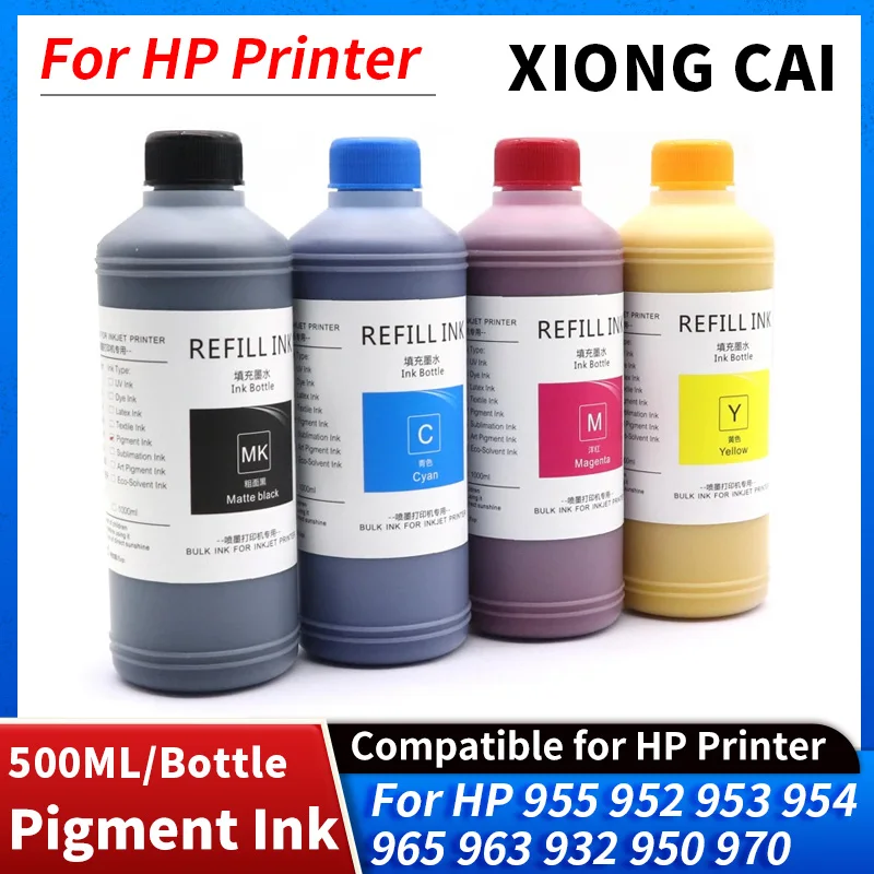 Compatible-for-HP-Printer-Pigment-INK-for-HP-955-953-965-963-952-964-10 ...