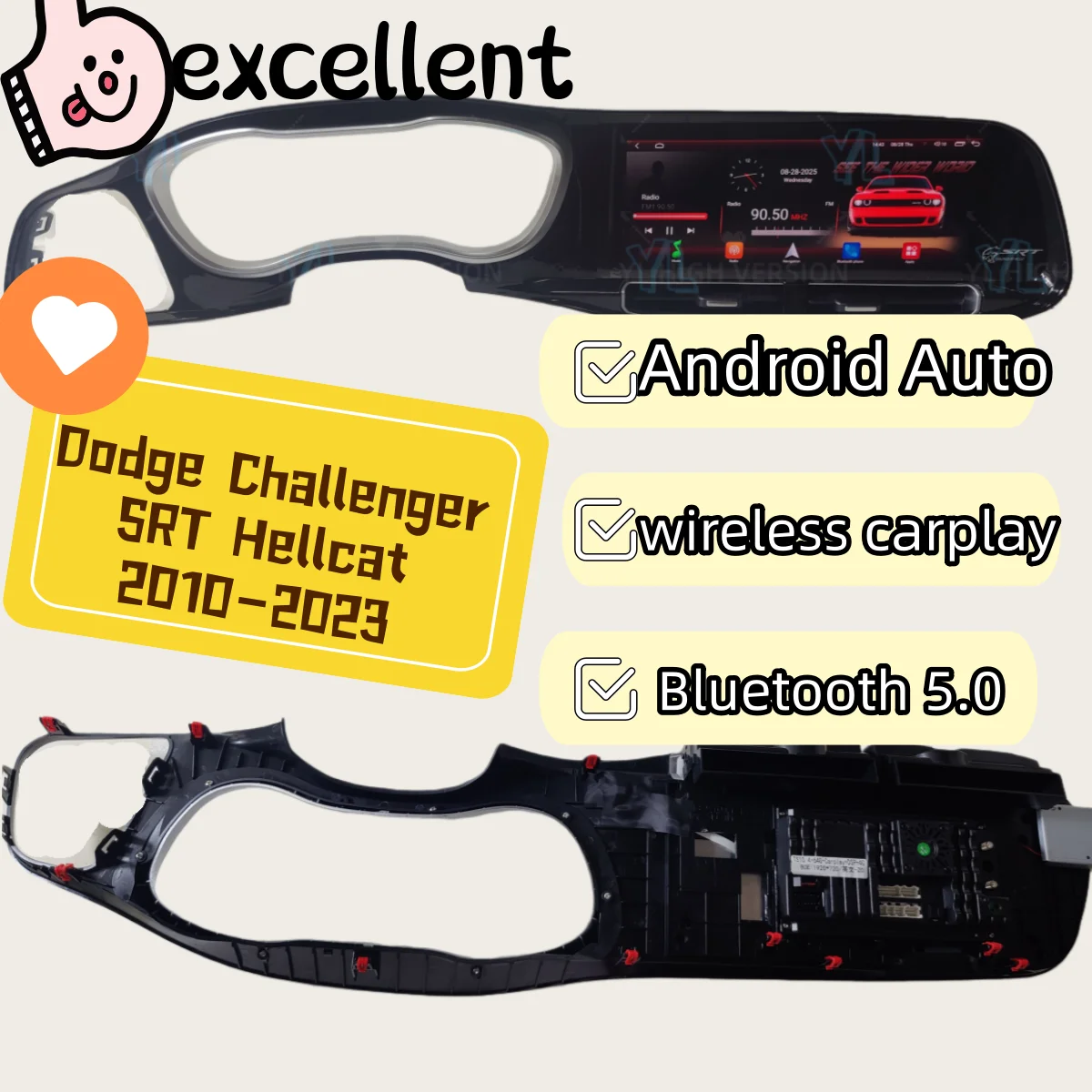 Android Auto For Dodge Challenger Charger SRT Hellcat 2010-2024 Car ...