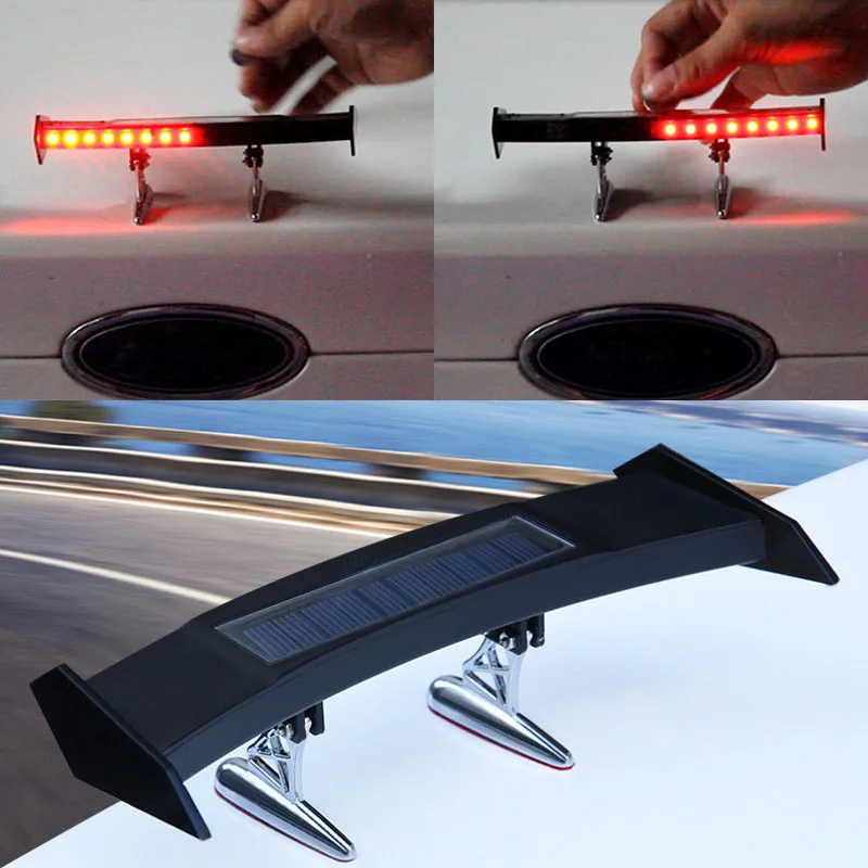 Mini-Solar-Car-Rear-Spoiler-Tail-Light-Universal-12V-LED-Flashing ...