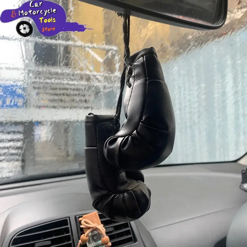 1-Pair-Car-Boxing-Gloves-Hanging-Mirror-Leather-Pendant-In-Car ...