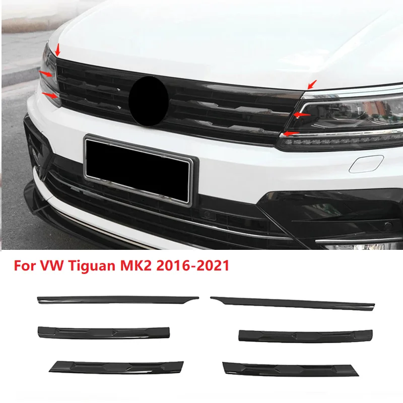 For-VW-Tiguan-MK2-2016-2021-Car-Front-Bumper-Mesh-Center-Grille-Grill ...