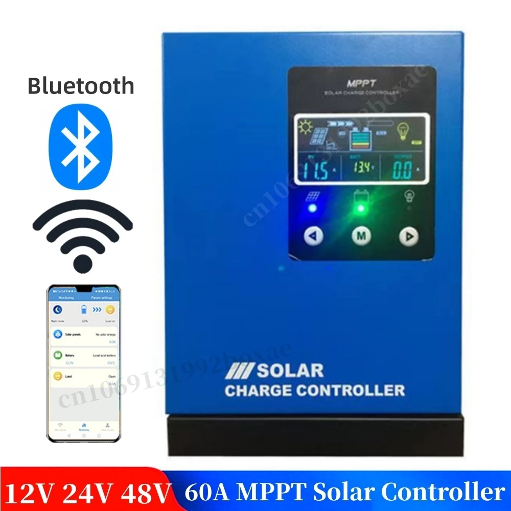 12V-24V-48V-40A-60A-MPPT-Solar-Charge-Controller-Bluetooth-APP-Solar ...