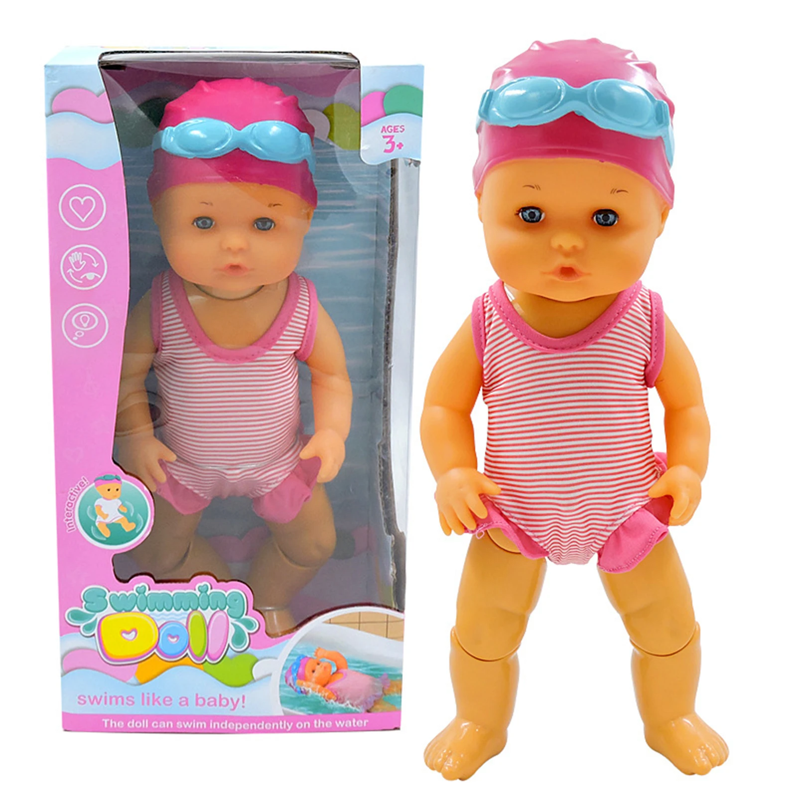 Baby-Swimming-Doll-Waterproof-Education-Smart-Electric-Dolls-Joint ...