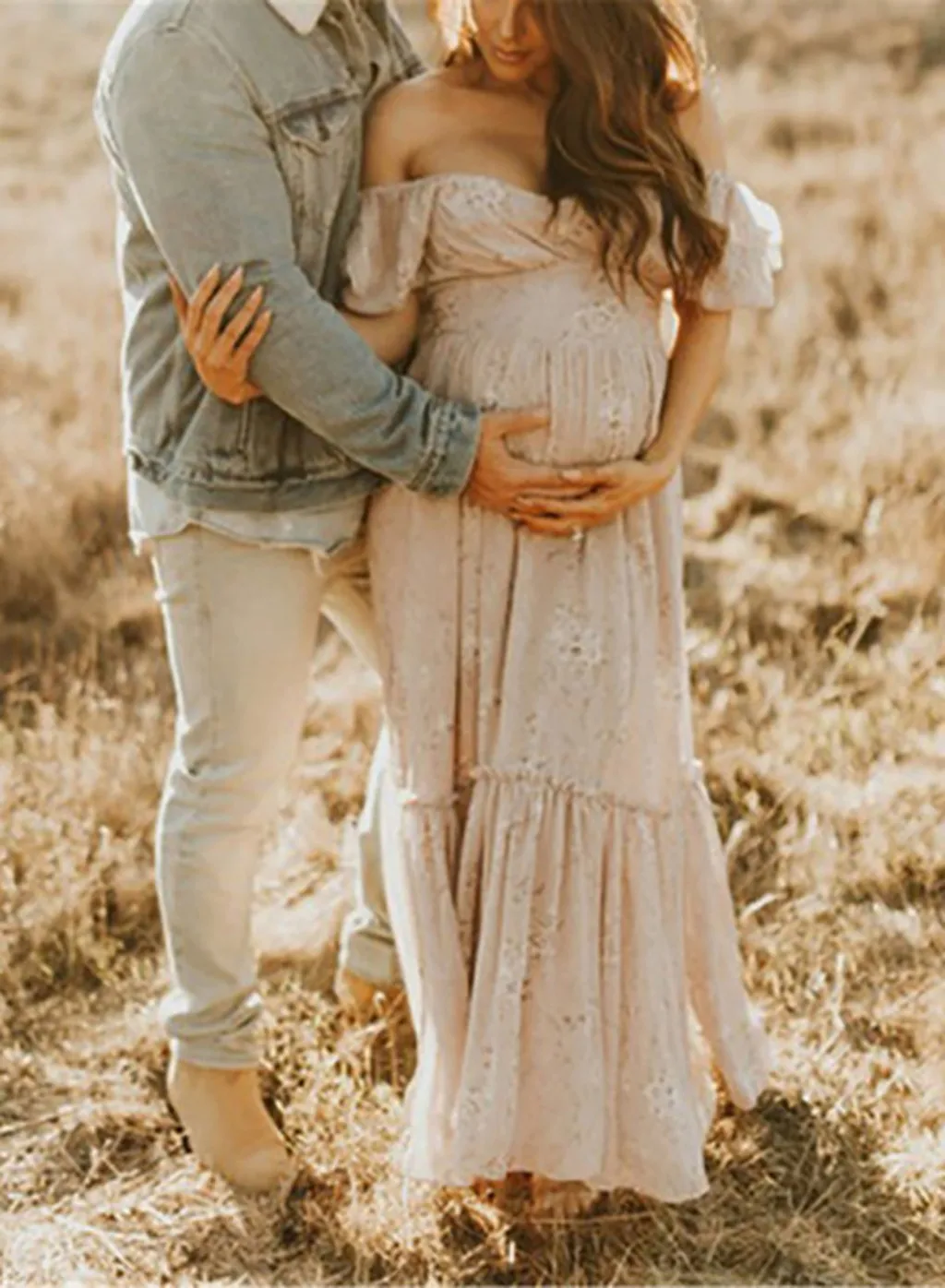 Bohemian Maternity Dresses Elegant For Photoshoot Off The Shoulder ...