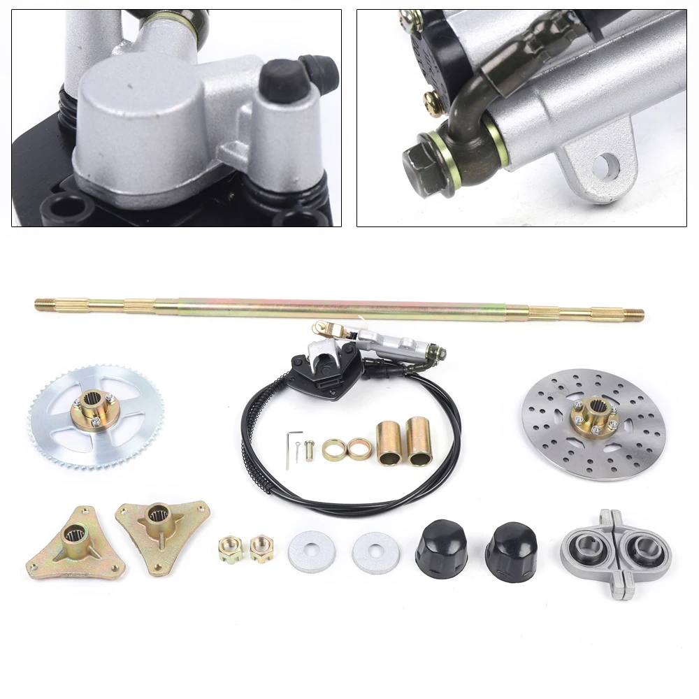 740mm-ATV-Quad-Go-Kart-Rear-Live-Axle-Kit-Complete-Brake-Assembly ...
