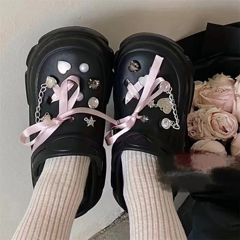 Pink-Ribbon-Shoe-Charms-para-Crocs-Decora-o-Destac-vel-Fivela-Love ...