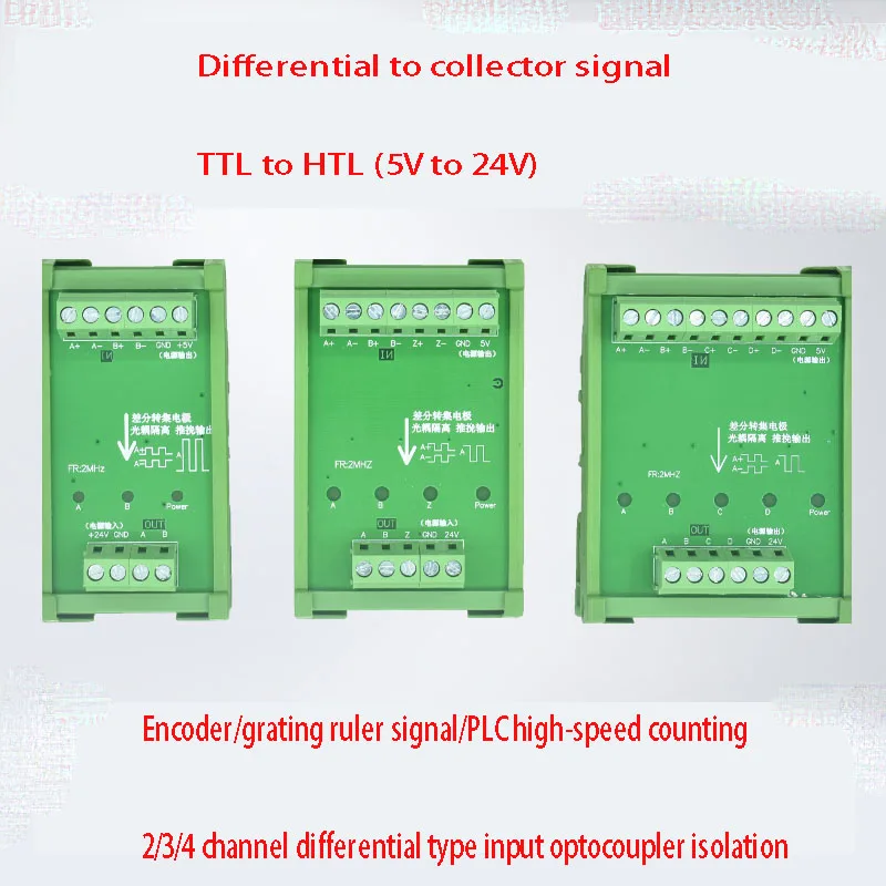 Differential to collector single ended signal converter TTL to HTL ...