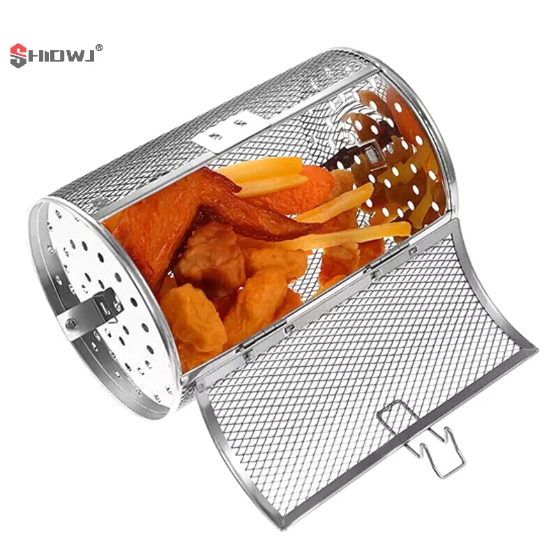 Stainless Steel Grill Rotisserie Oven Kitchen Fry Basket Coffee Bean ...