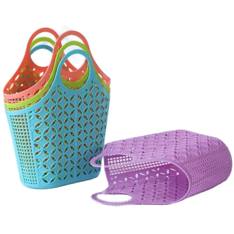 Plastic-Hand-Basket-So-Toiletries-Bath-Storage-Shopping-Vegetable ...