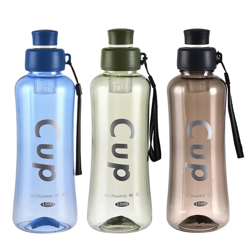 1500ML Water Bottle Motivational Sport Water Bottle Leakproof Bottles ...