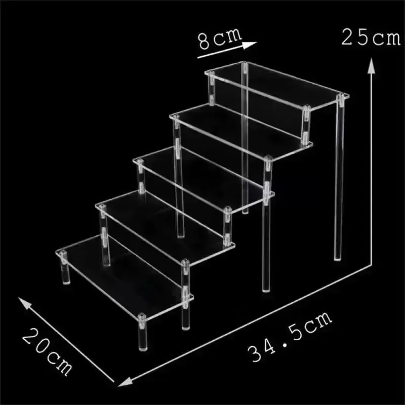 1-5-Tier-Acrylic-Transparent-Ladder-Display-Stand-Model-Figure-Anime ...