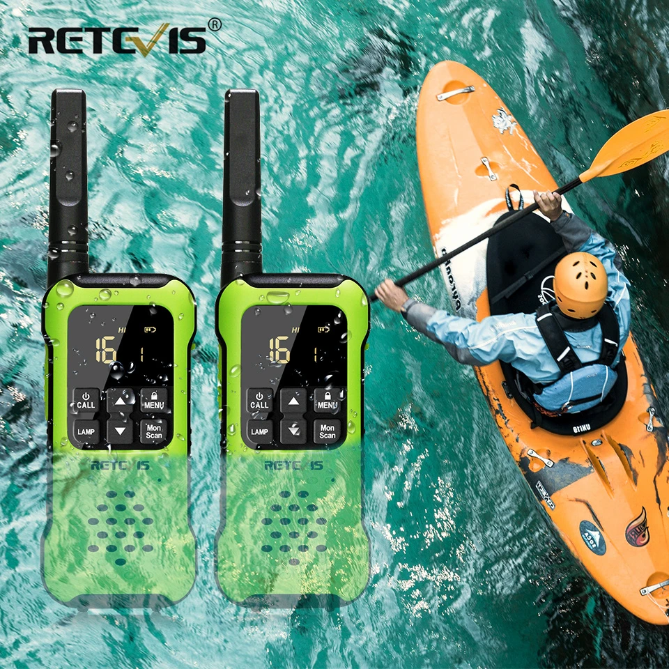 Retevis Walkie Talkie Waterproof Ip67 Floating Two-way Radio 2 Pcs ...